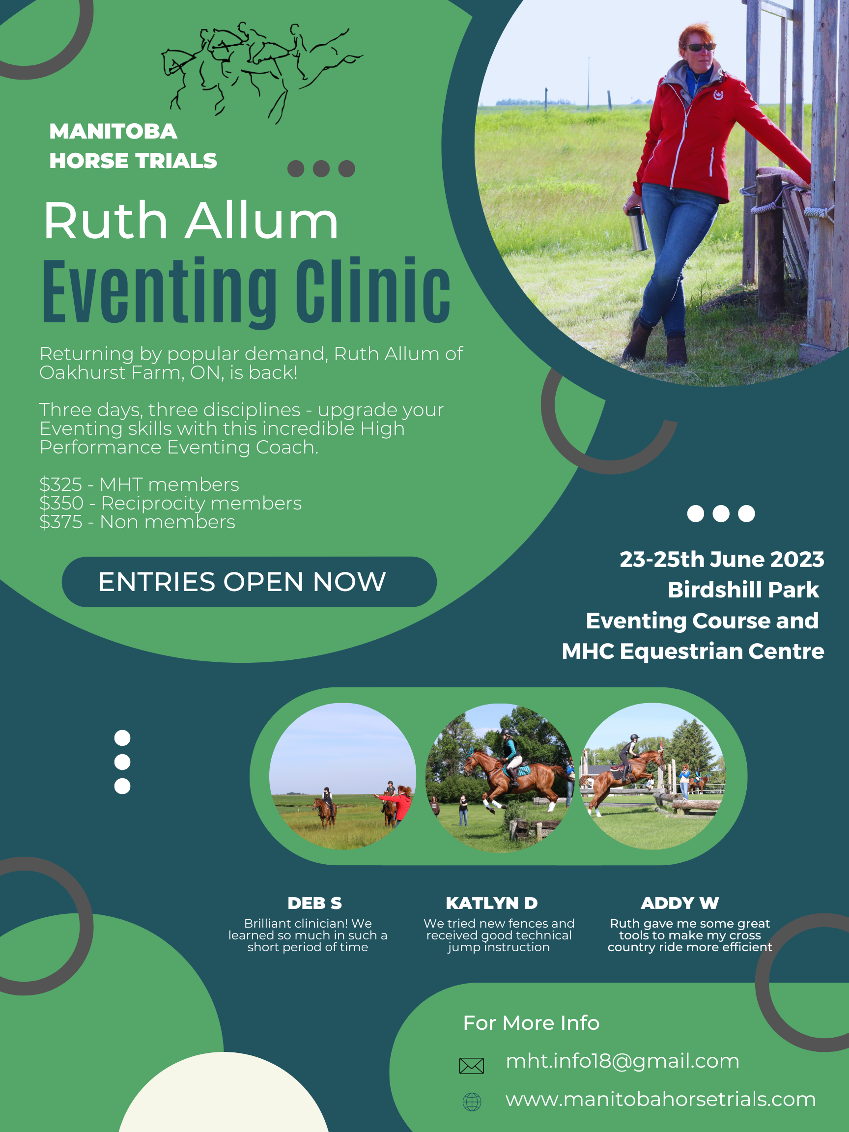 Ruth Allum Three Day Eventing Clinic – OPEN | Manitoba Horse Trials